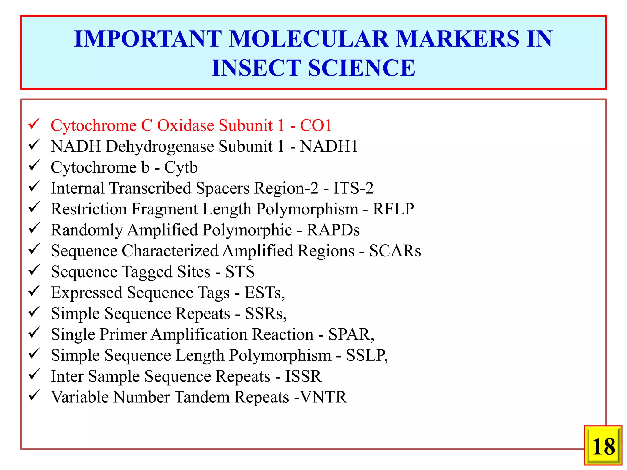 PRESENT STATUS AND ROLE OF BIOTECHNOLOGICAL APPROACHES IN INSECT PEST ...