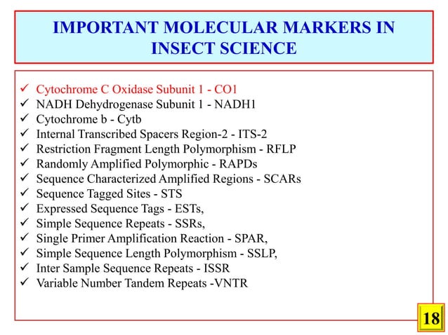 PRESENT STATUS AND ROLE OF BIOTECHNOLOGICAL APPROACHES IN INSECT PEST ...