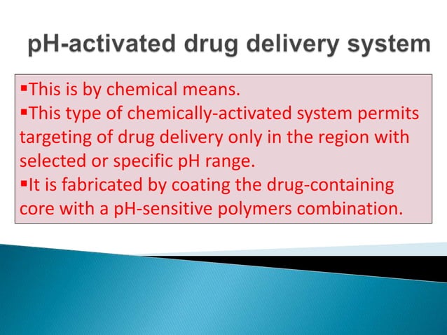 pH-activated and Enzyme-activated drug delivery system | PPTX | Chemistry | Science