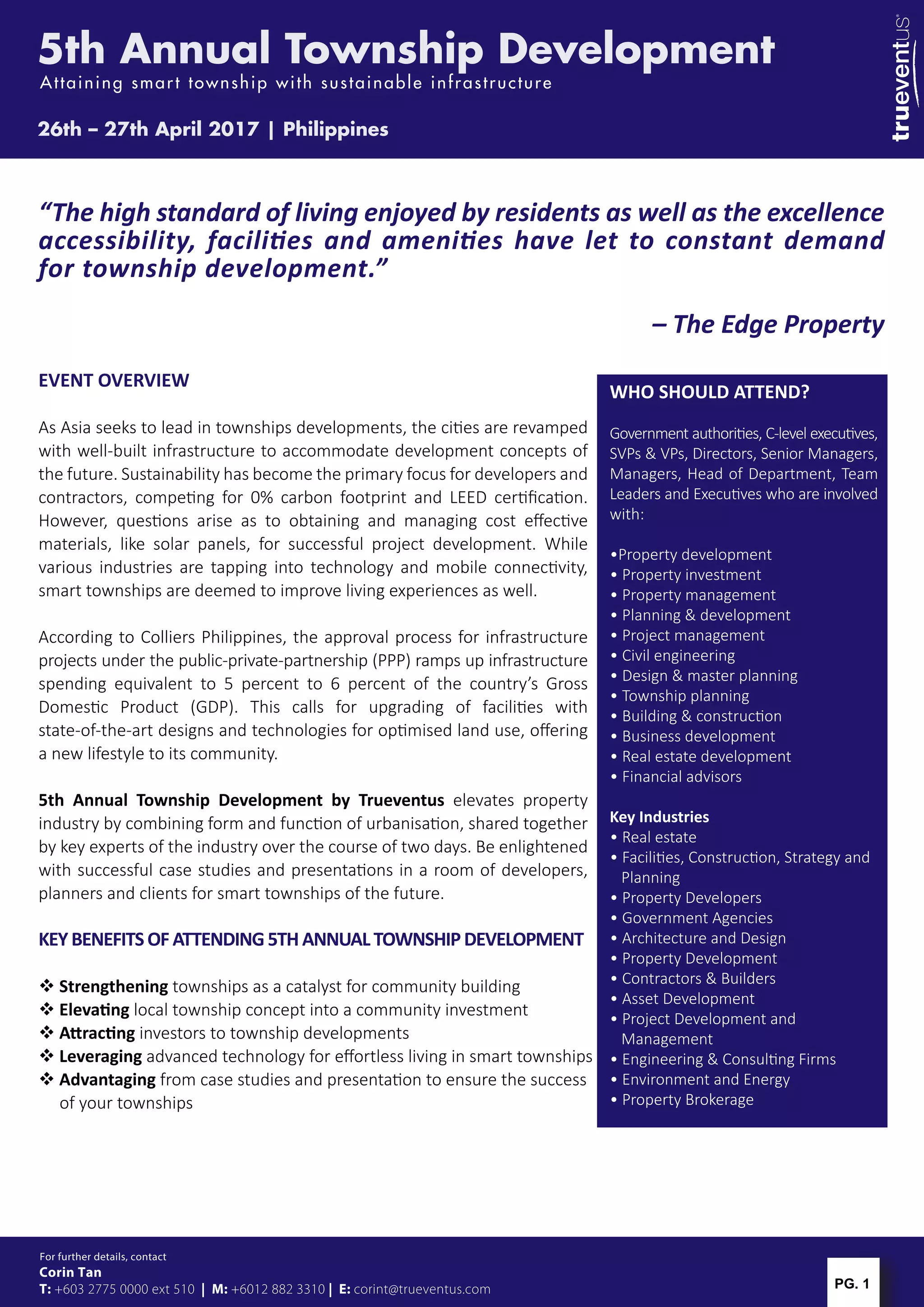 5th Annual Township Development - Philippines | PDF