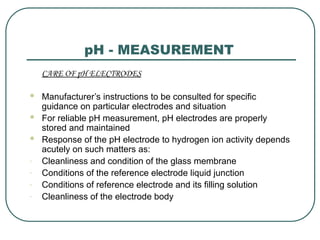 pH - MEASUREMENT EXPERIMENT PROCEDURE .ppt