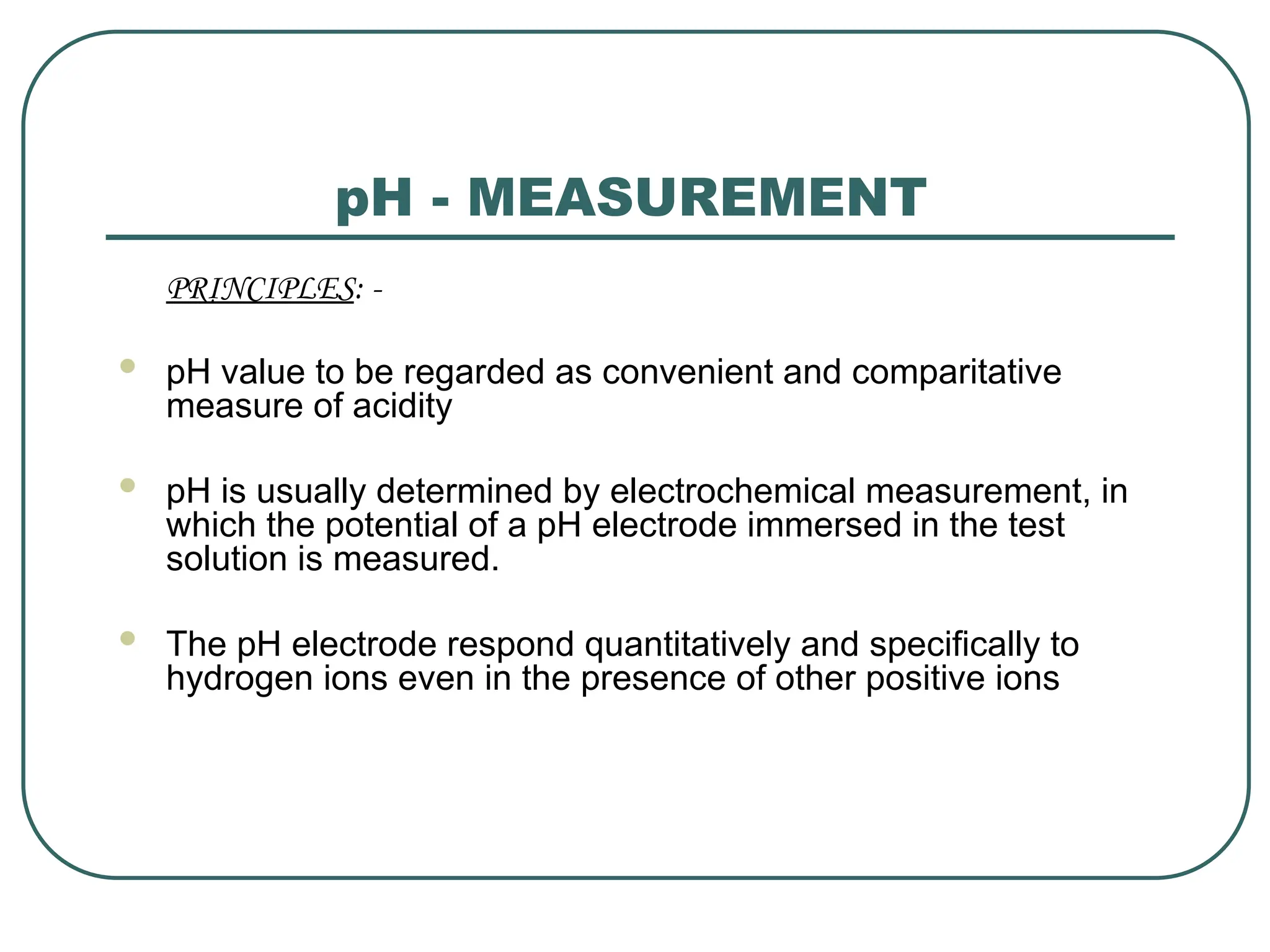 pH - MEASUREMENT (ph meter, ph determination).ppt
