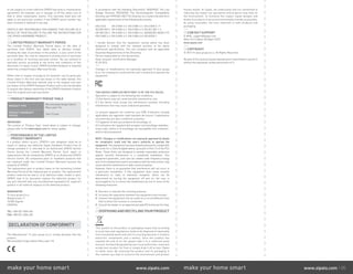 ZIP Pan03 - Zipato micromodule single switch max.load 11 a user manual v1.0 | PPT