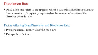 pH-Partition hypothesis, Dissolution process and Noyes-Whitney equation ...