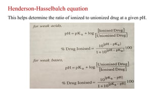 pH-Partition hypothesis, Dissolution process and Noyes-Whitney equation ...