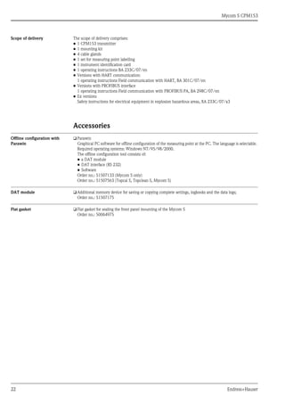 pH/redox Transmitter | PDF