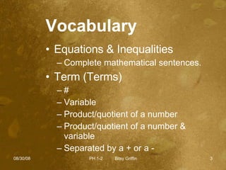 01 02 Identify & Use Variables | PPT