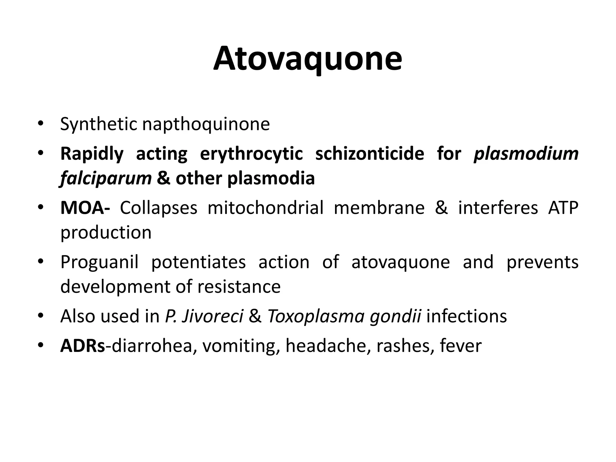 Antimalarial Drugs | PPTX