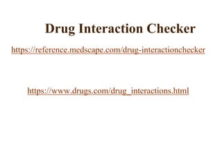 Identify and Describe The Management of Drug Interactions | PPTX