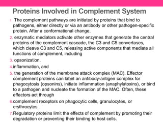 32 Proteins of the Complement System | PPT