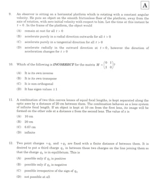 GATE - Physics - 2005 | PDF