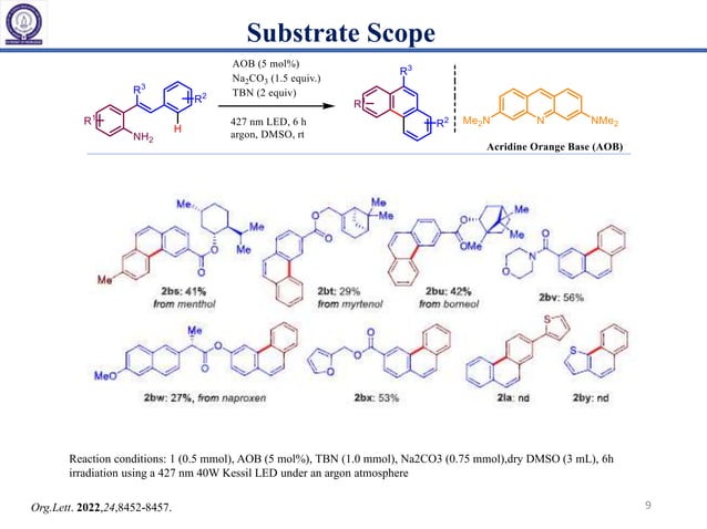 Synthesis of phenanthrenes using visible light | PPT
