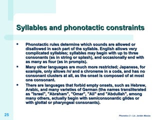 Ph3 Introduction To The Syllable | PPT | Science