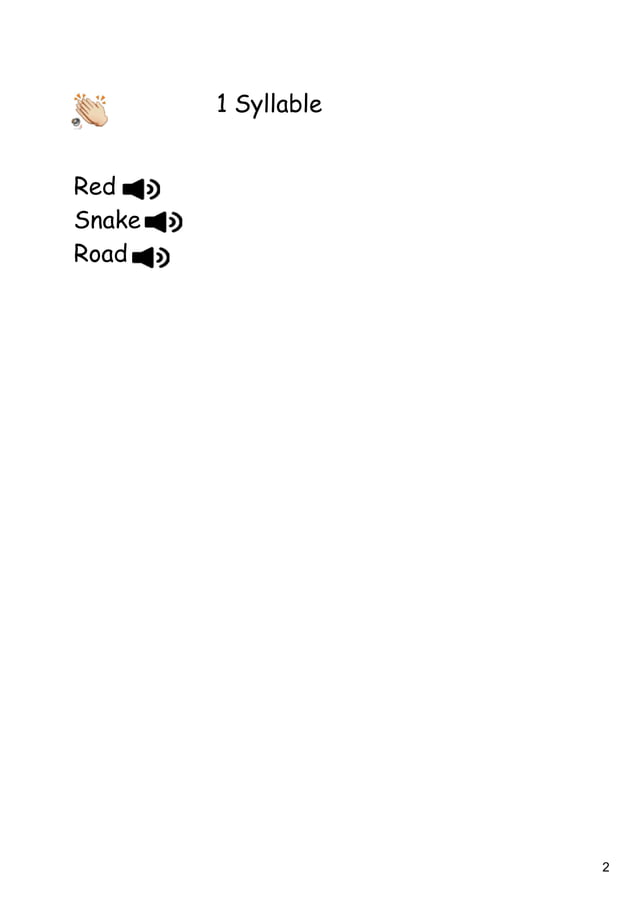 Clapping Syllables | PDF