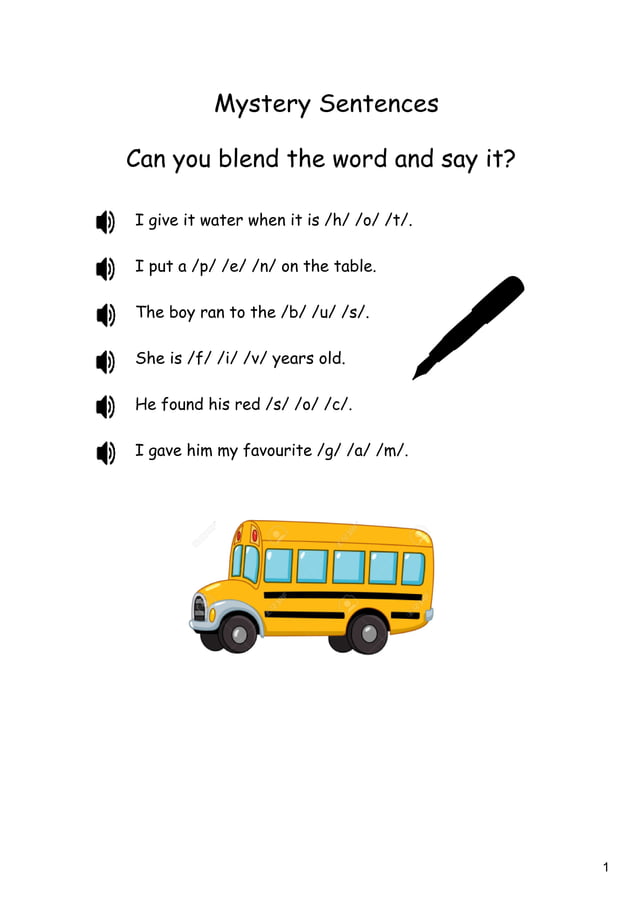 Mystery Sentences | PDF