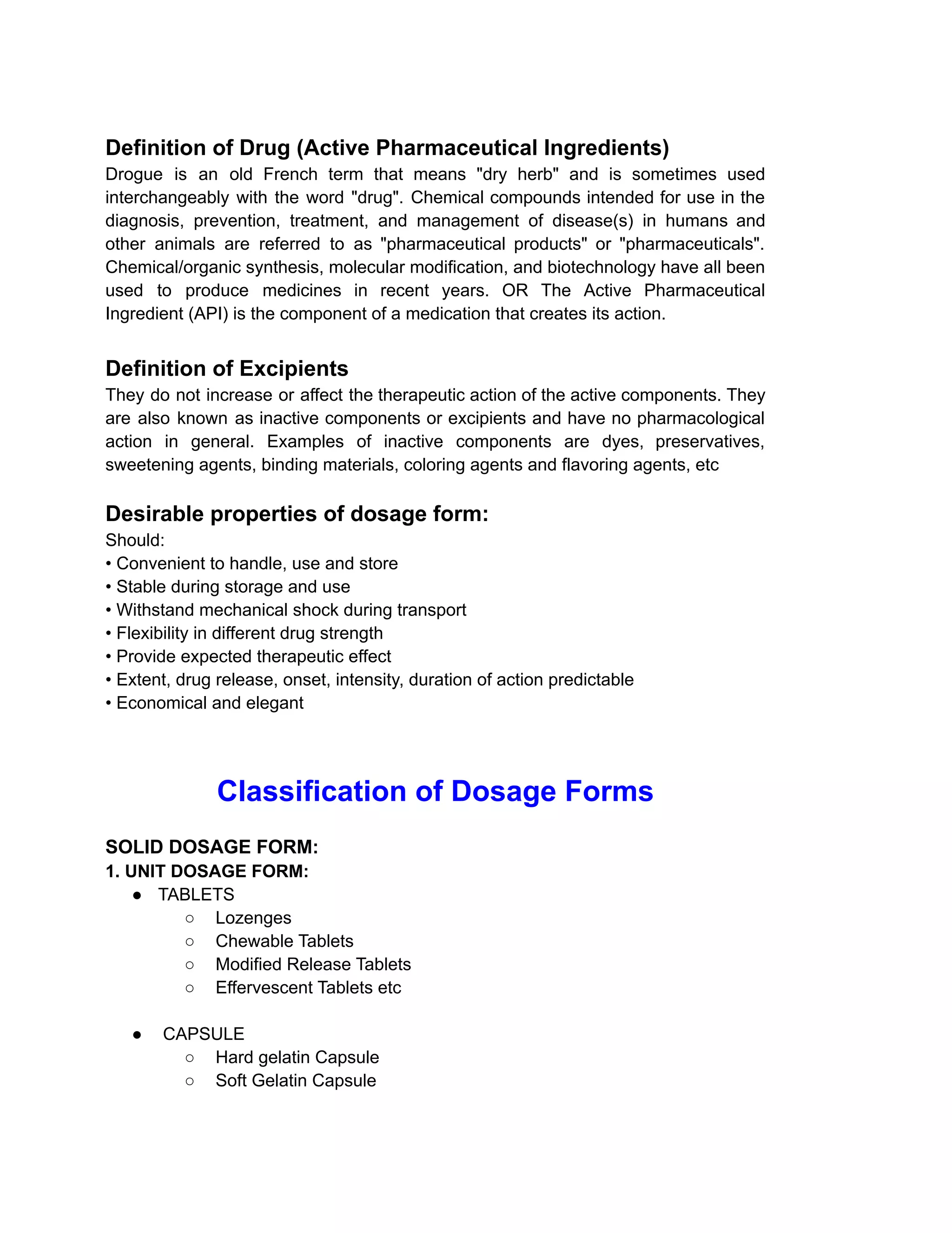 Pharmaceutical Dosage Forms | PDF