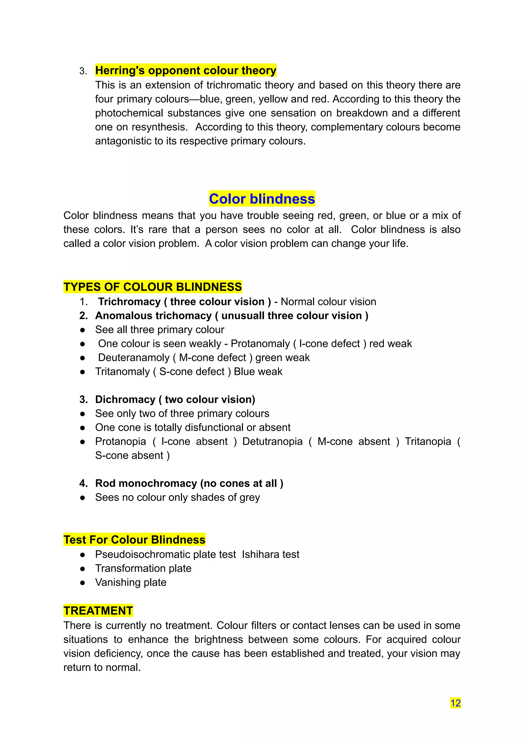 Special Senses: Eye | Physiology and Anatomy | Assignment | PDF