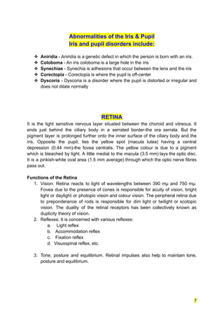 Special Senses: Eye | Physiology and Anatomy | Assignment | PDF | Eye ...