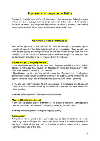 Special Senses: Eye | Physiology and Anatomy | Assignment | PDF | Eye ...