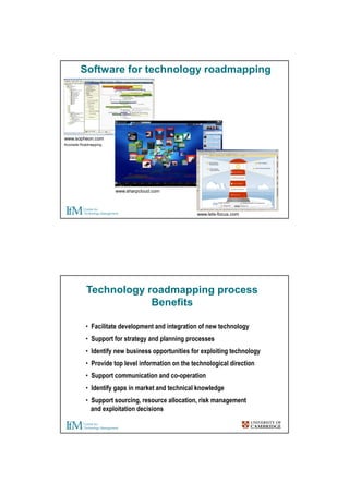 Dr Robert Phaal - Introduction to technology roadmapping and the T-Plan ...
