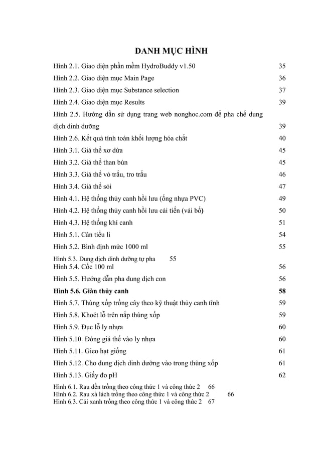 Pha chế dung dịch dinh dưỡng để trồng rau sạch bằng phương pháp thủy canh tĩnh đặng thị kim dung ...
