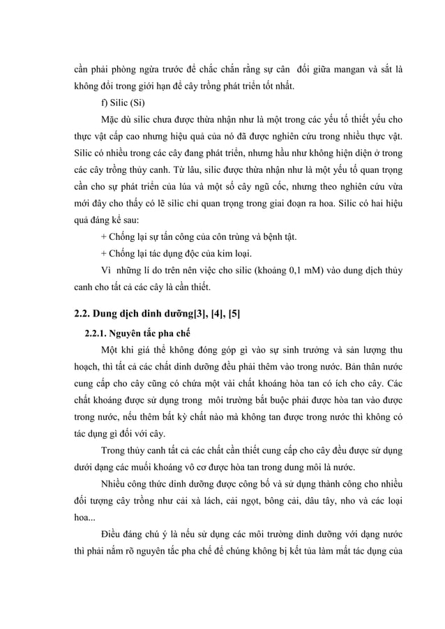 Đề tài pha chế dung dịch dinh dưỡng để trồng rau,HOT | PDF