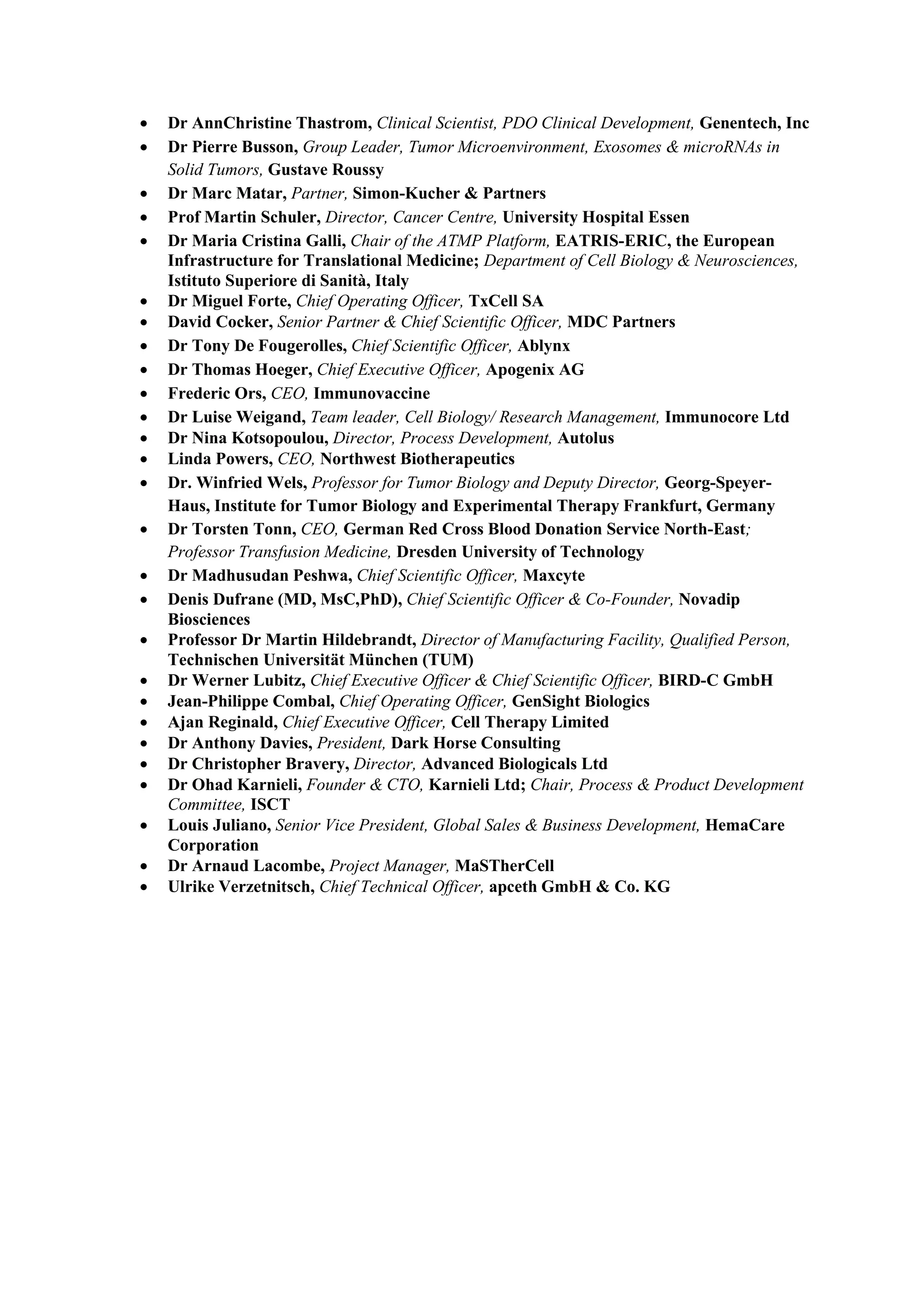 Immunotherapy Europe Speakers - The Perfect Combination of Strategy and ...