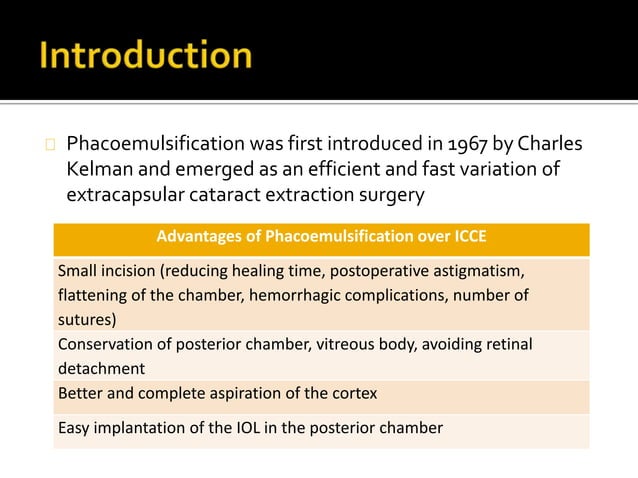 Phacoemulsification | PPTX | Eye and Vision Conditions | Diseases and Conditions