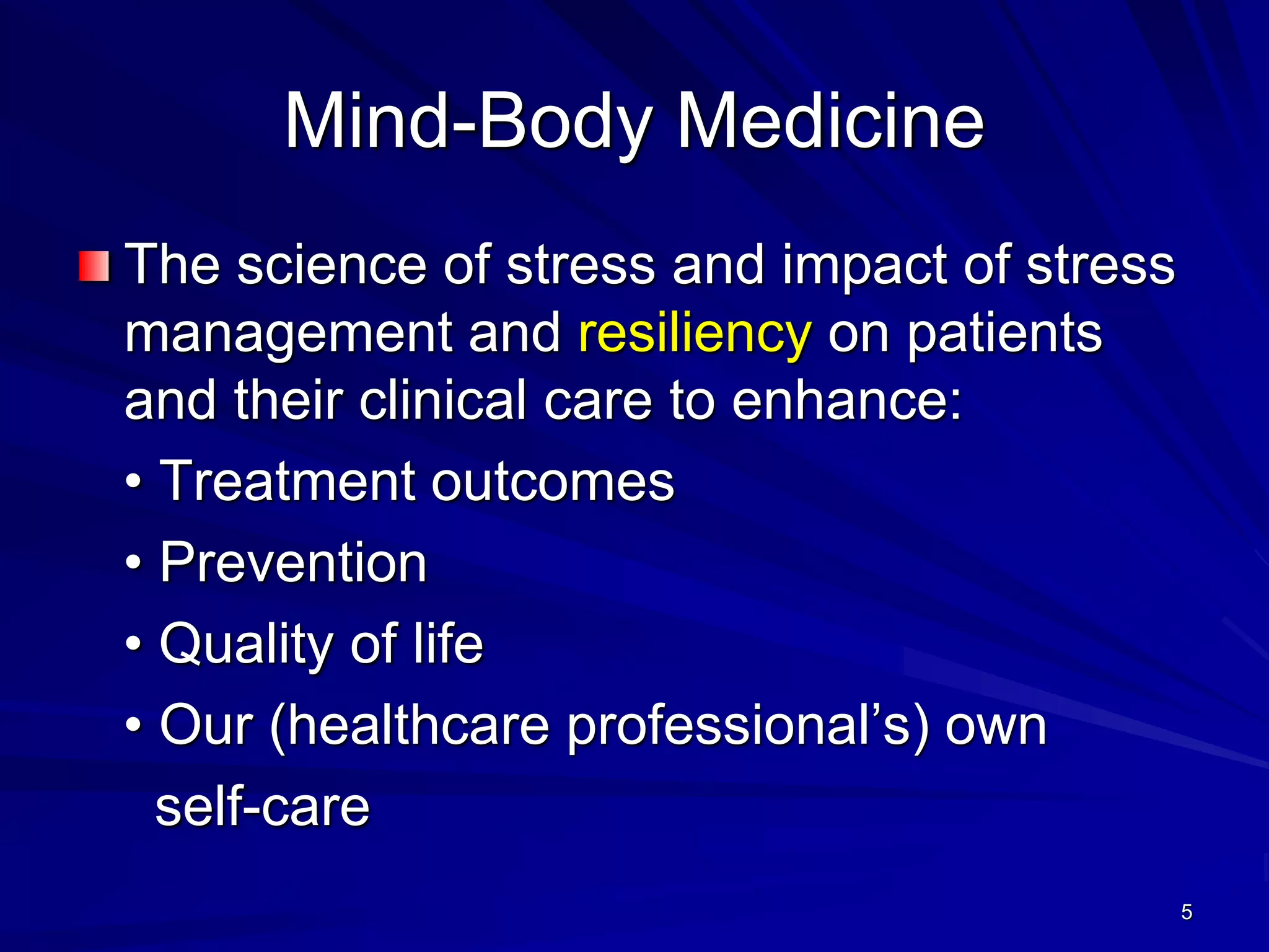 DR SANJAY PHADKE- Introducing Symposium on MIND- BODY MEDICINE | PPTX