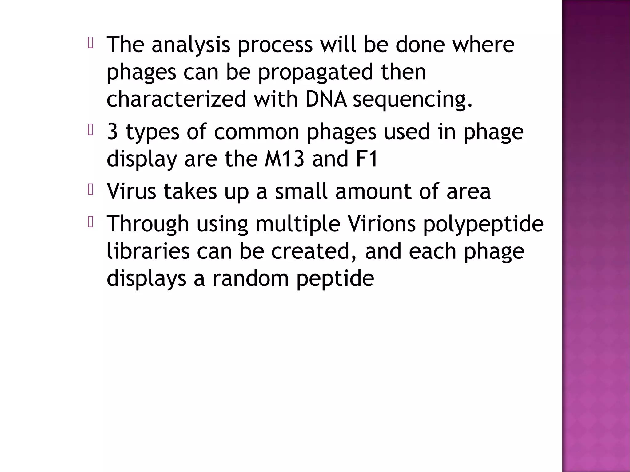 Phage display and its applications | PPT