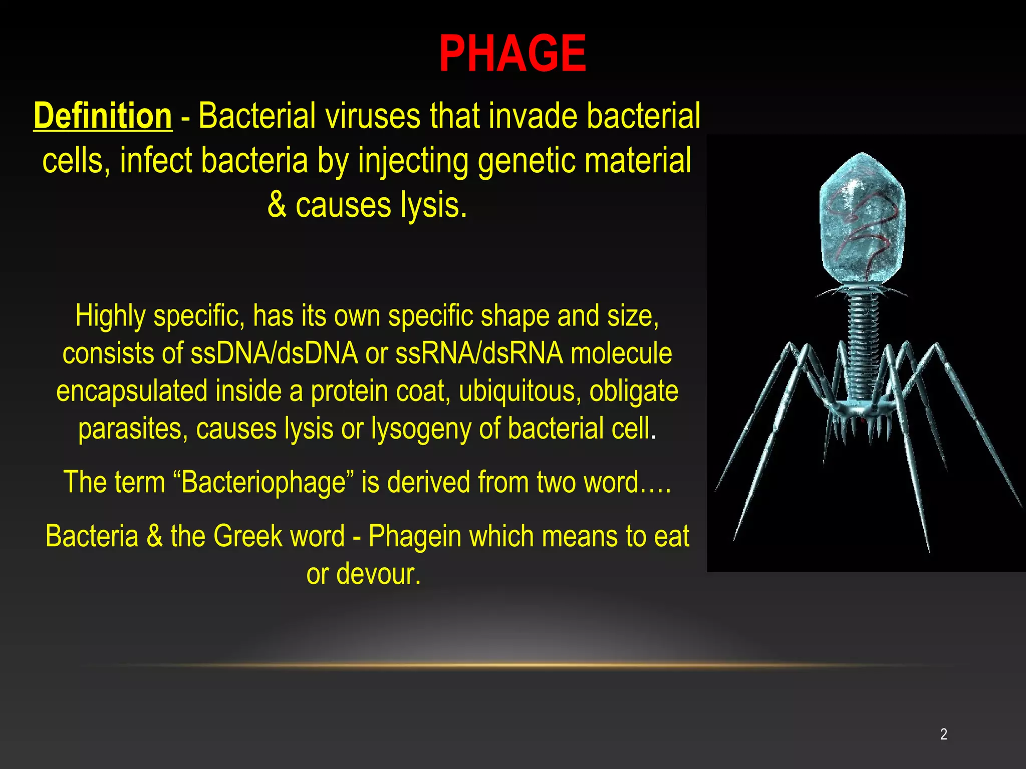 History of the Forgotten Cure - Phage therapy | PPT