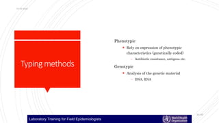 Phage typing | PPTX | Infectious Diseases | Diseases and Conditions