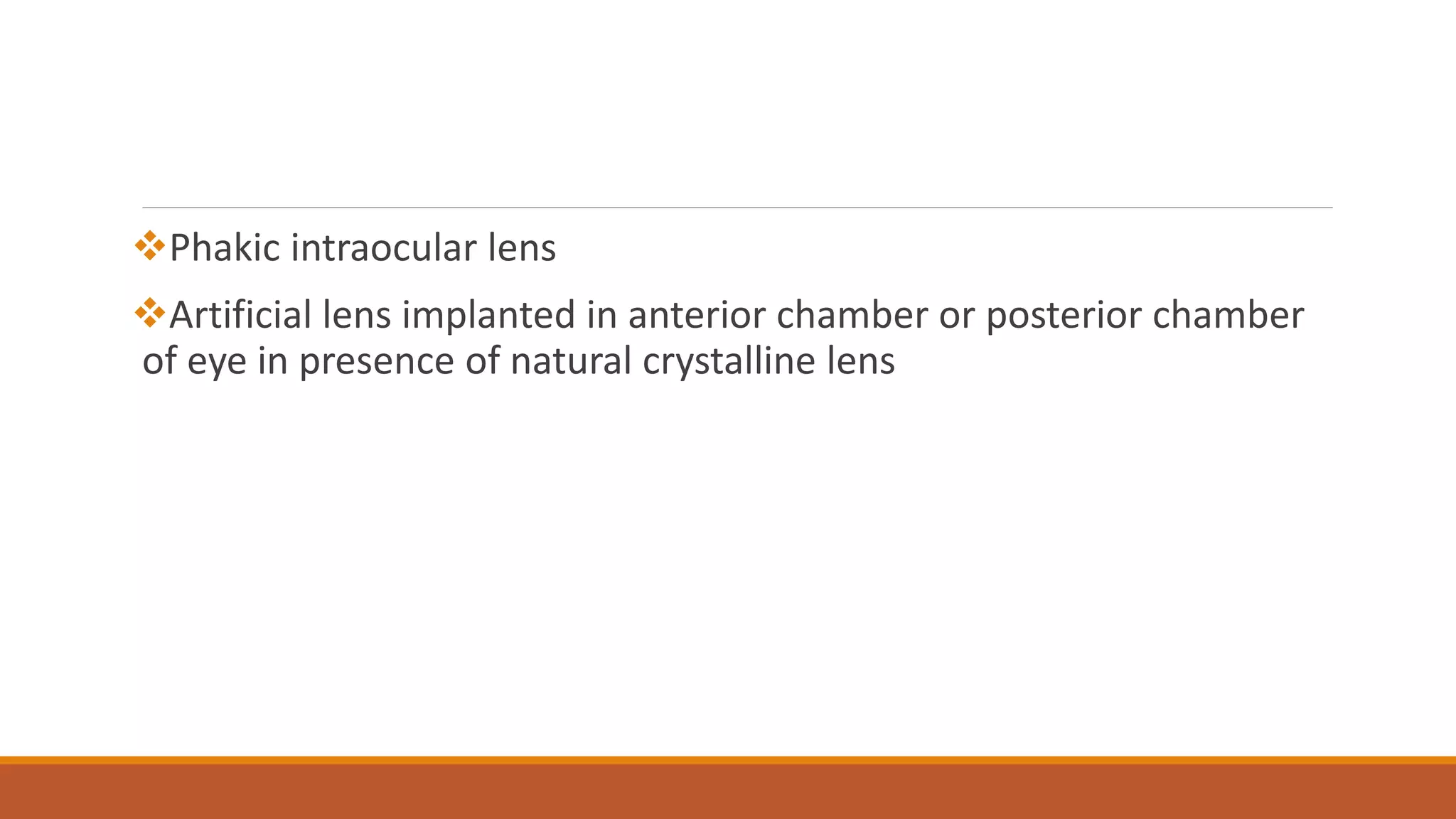 Phakic intraocular lens | PPTX