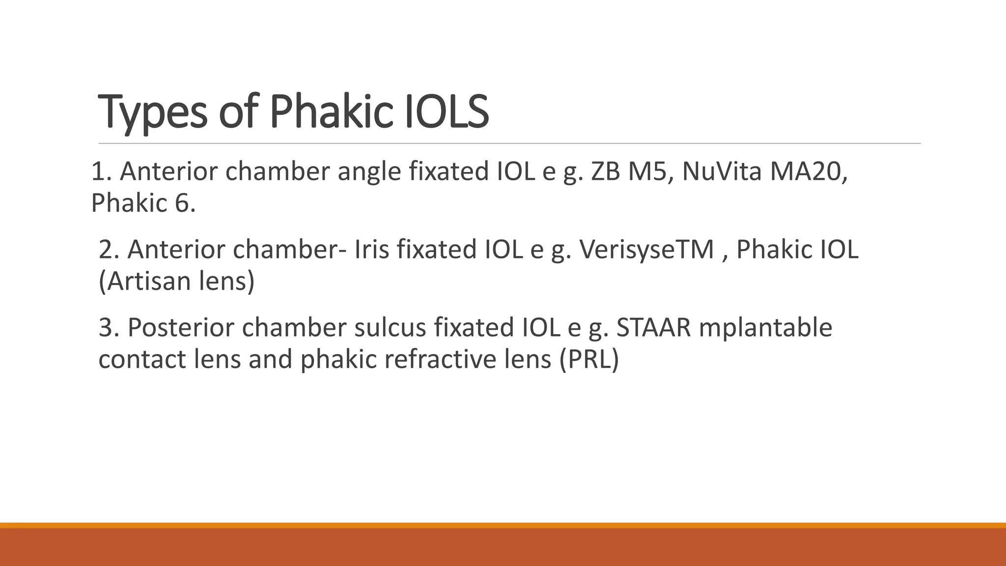 Phakic intraocular lens | PPTX