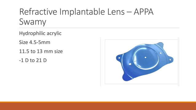 Phakic intraocular lens | PPTX