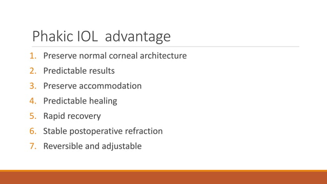 Phakic intraocular lens | PPTX