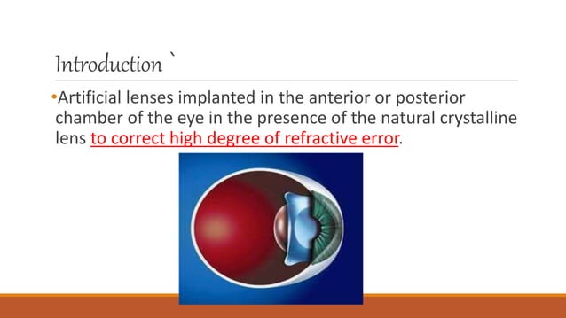 Phakic iol ppt | PPTX