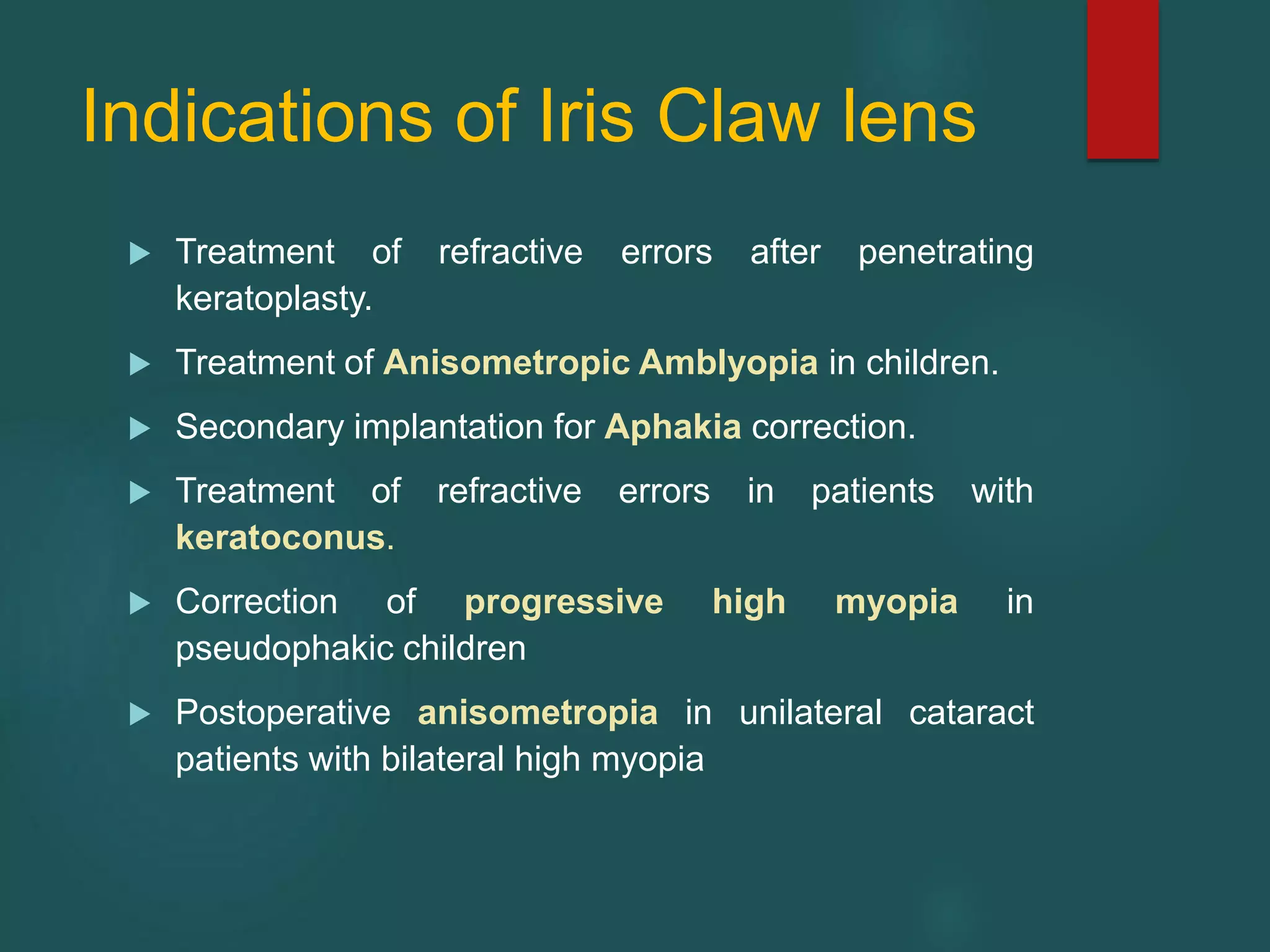 Phakic Intraocular lens | PPTX