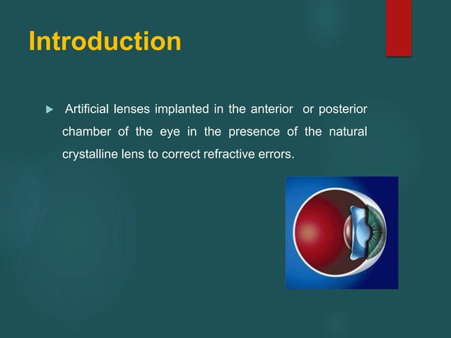 Phakic Intraocular lens | PPTX | Eye and Vision Conditions | Diseases and Conditions
