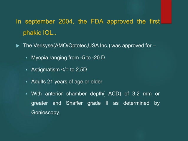 Phakic Intraocular lens | PPTX | Eye and Vision Conditions | Diseases ...