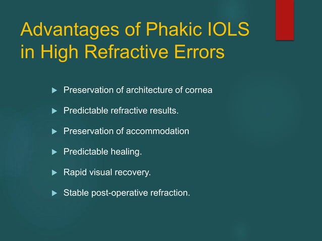 Phakic Intraocular lens | PPTX | Eye and Vision Conditions | Diseases ...