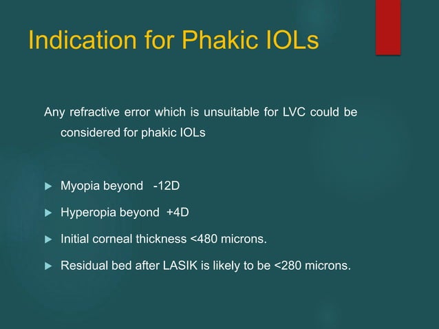 Phakic Intraocular lens | PPTX | Eye and Vision Conditions | Diseases ...