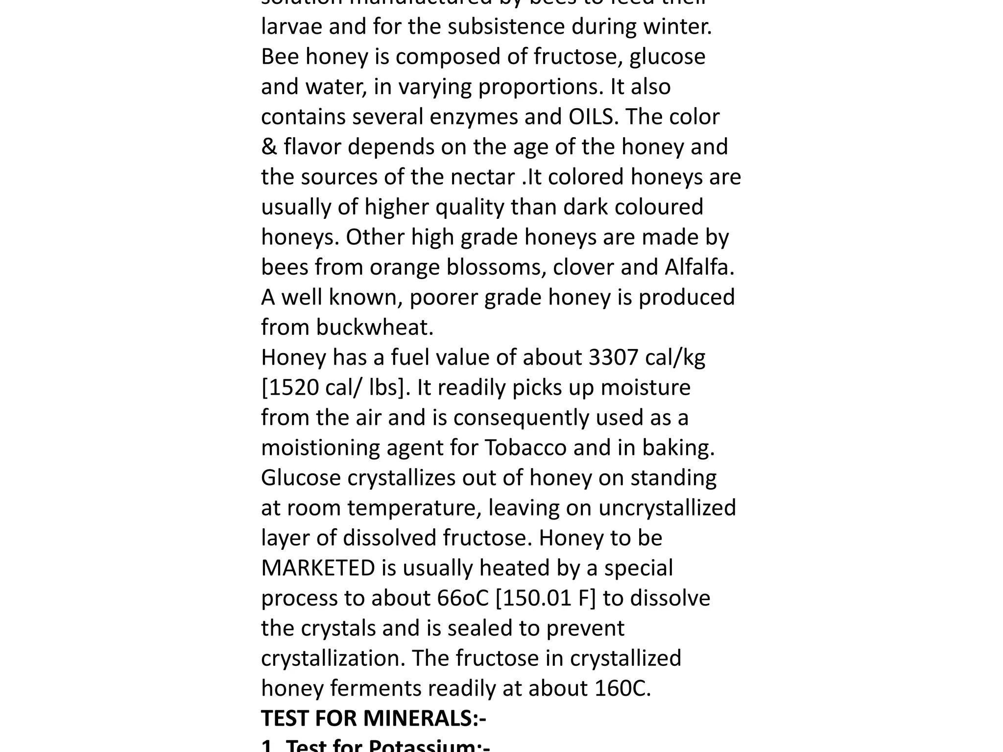 honey analysis pptx | PPTX