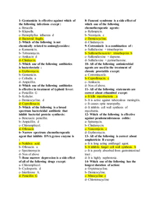 Phamacology mcq 2 | DOCX