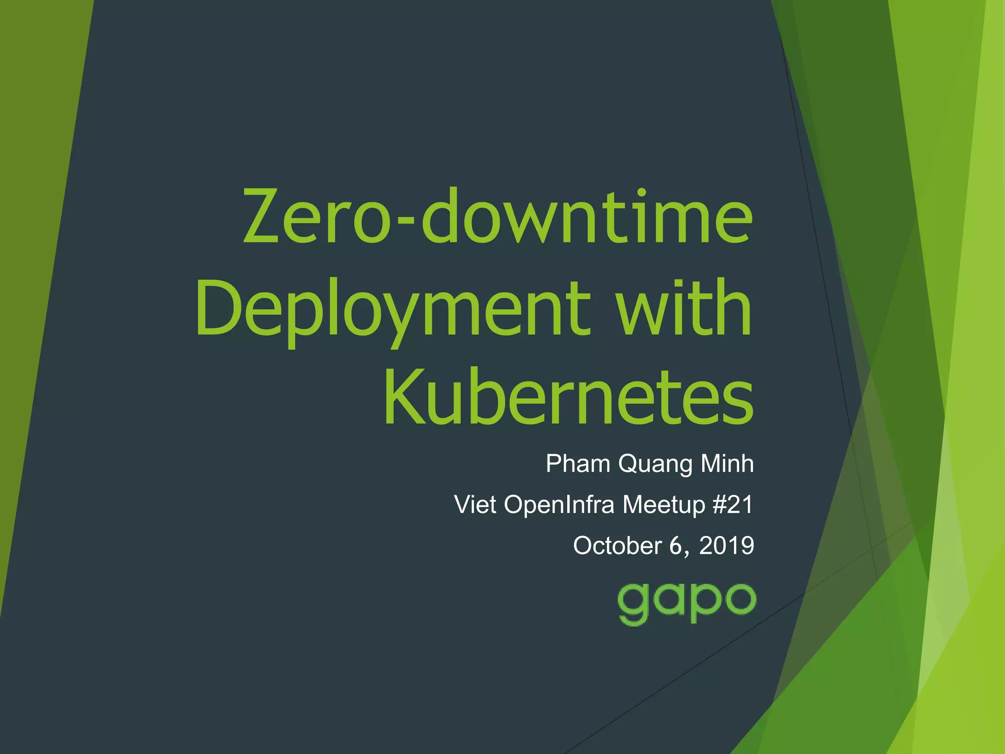Zero-downtime deployment with Kubernetes [Meetup #21 - 01] | PPT