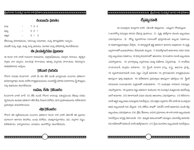 Sri Khara Nama Samvatsara Panchangam | PDF