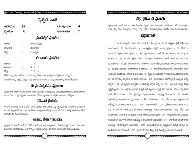 Sri Khara Nama Samvatsara Panchangam | PDF
