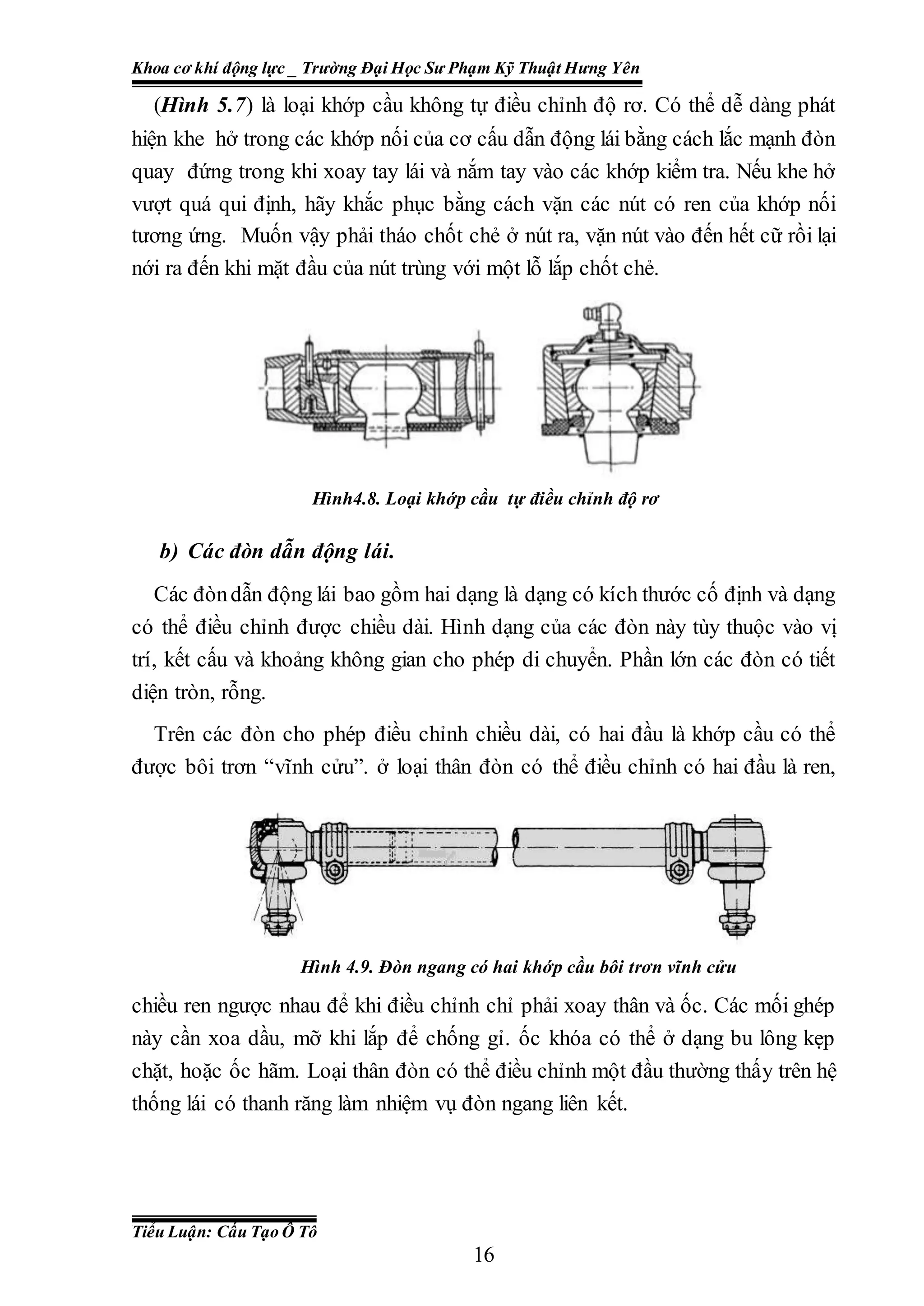 Phân tích hệ thống lái trên ô tô | DOC