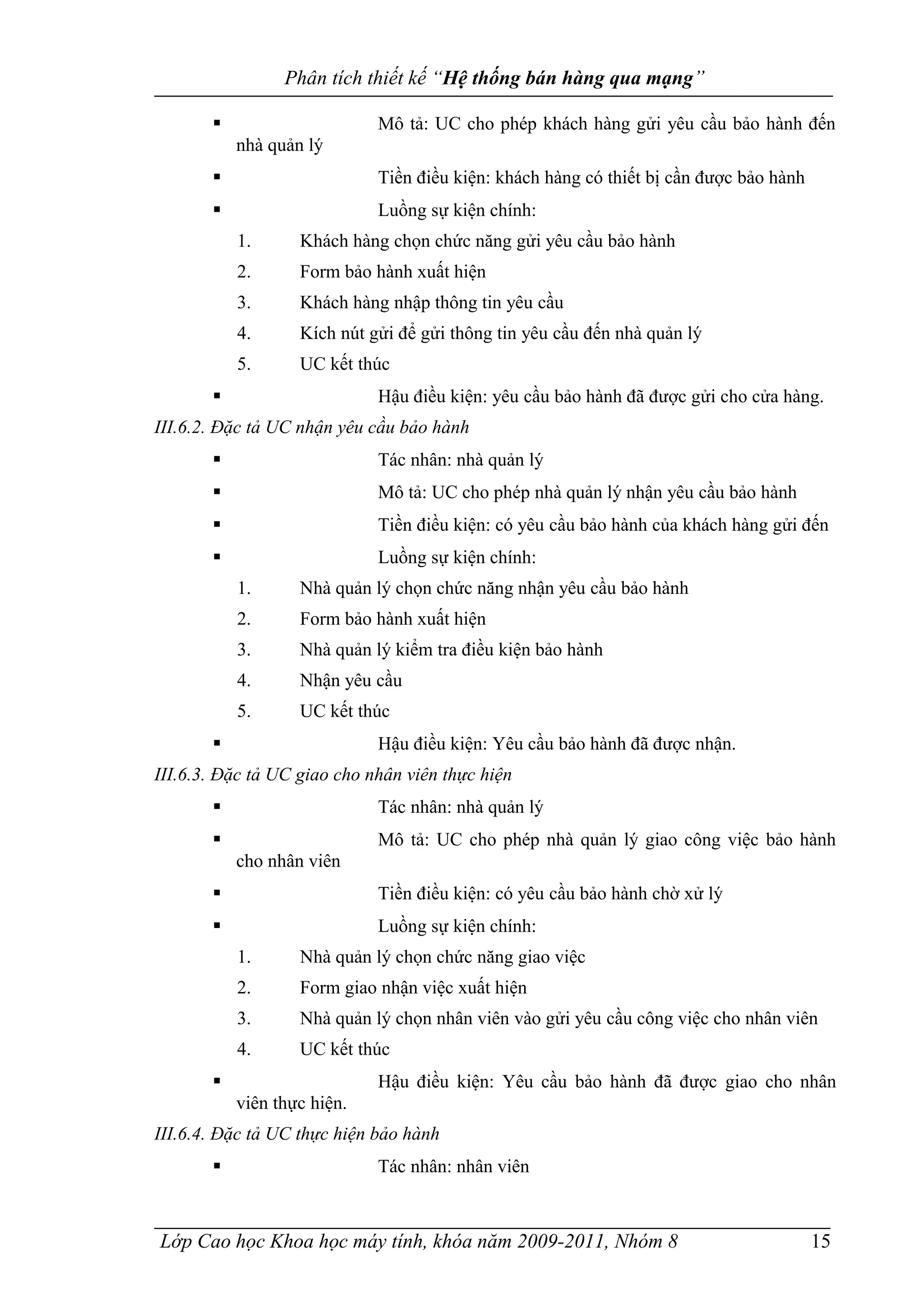 PHÂN TÍCH THIẾT KẾ HỆ THỐNG BÁN HÀNG QUA MẠNG | DOC