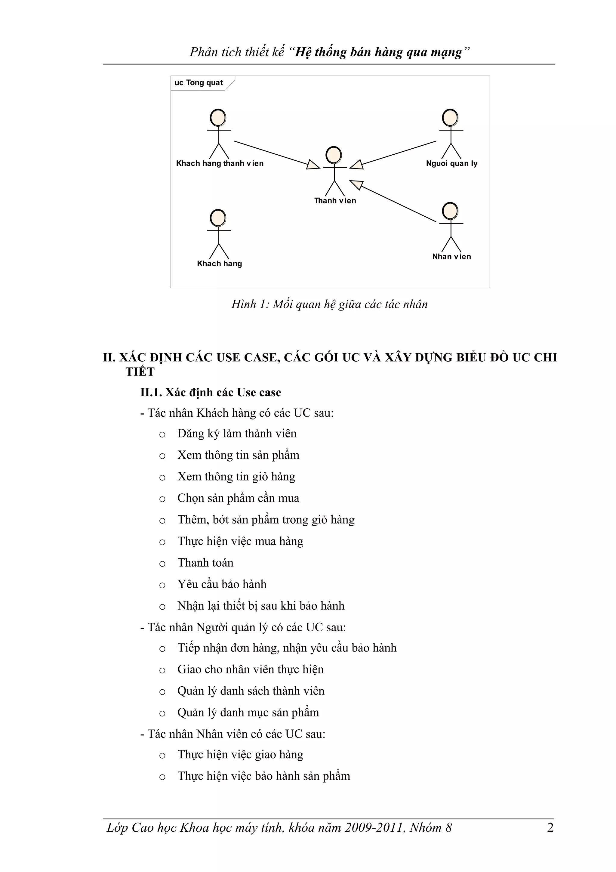 PHÂN TÍCH THIẾT KẾ HỆ THỐNG BÁN HÀNG QUA MẠNG | DOC